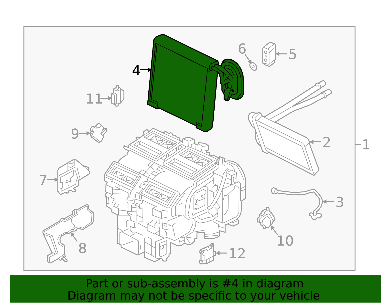 272805NA0B - Evaporator Assembly-Front 2019-2020 Infiniti QX50 ...