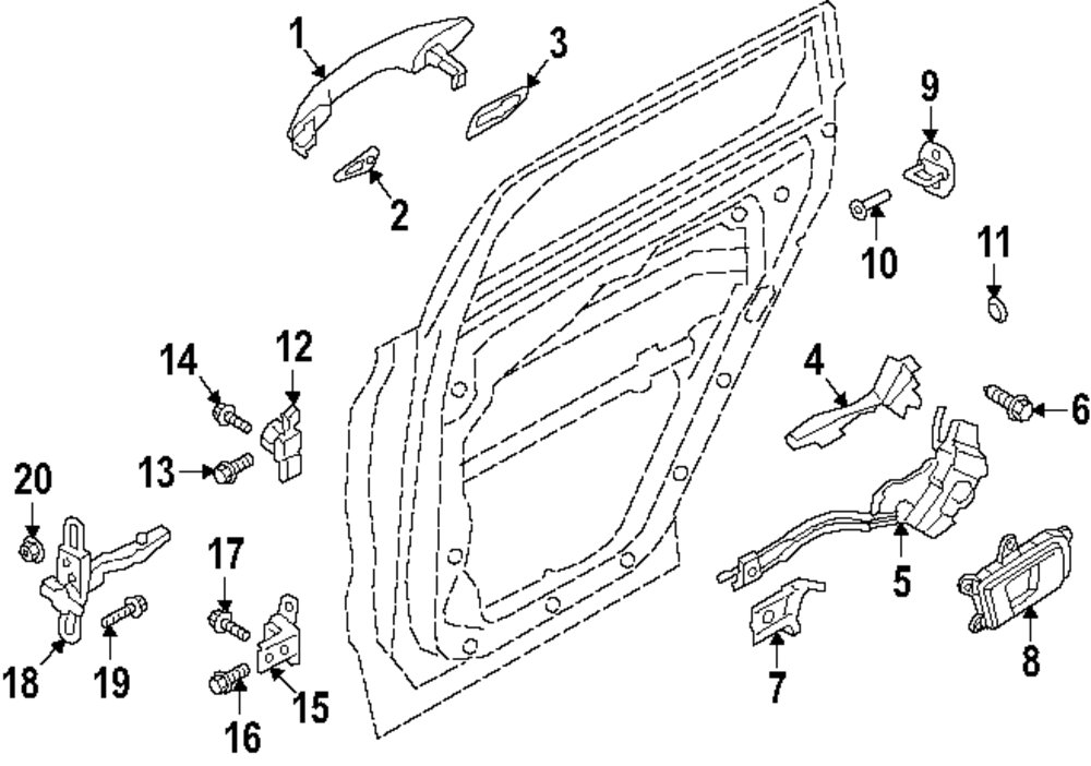Hyundai - 77980-P6000 - Door Check - 2024-2025 Hyundai Santa Fe | OEM ...