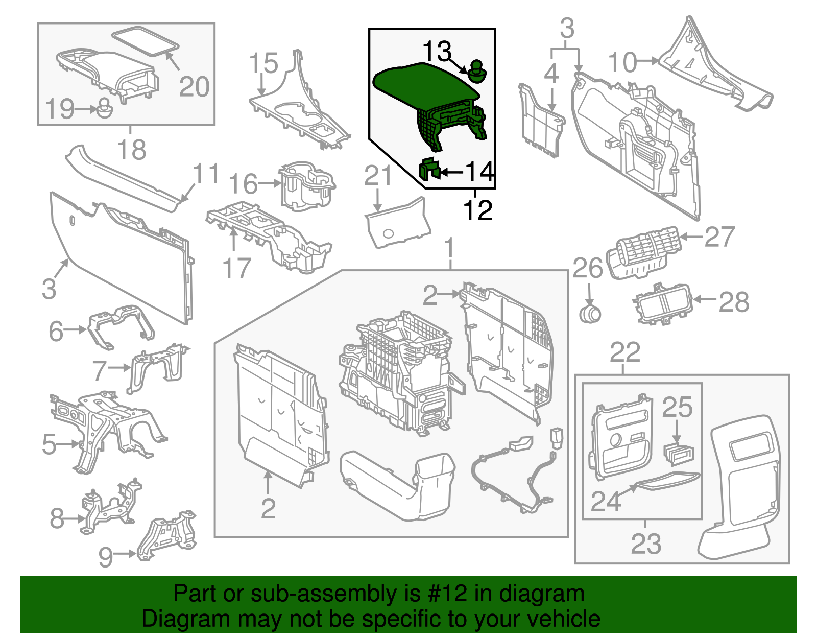 58920-0E010-E7 - Armrest 2016-2022 Lexus | Lexus Parts Outlet