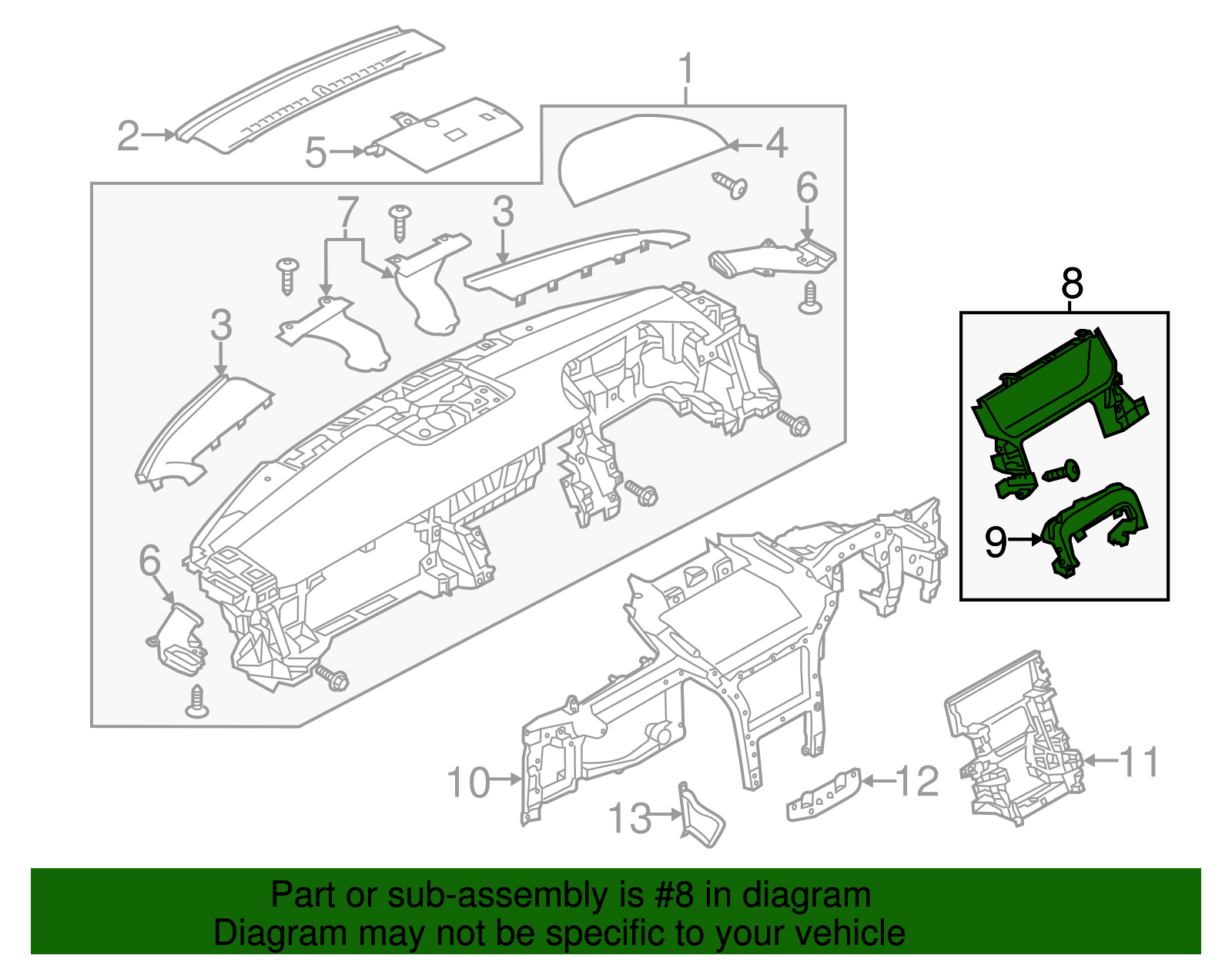 Genuine OEM Cluster Bezel Part# LR156315 Fits 2013-2022 Land Rover ...