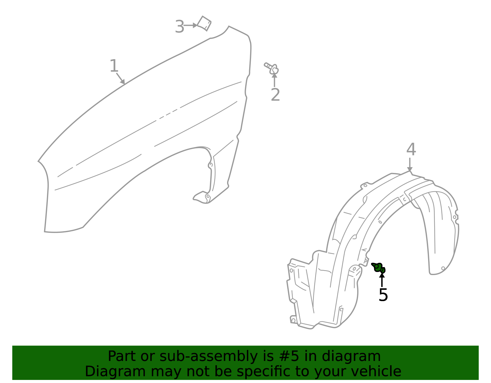 1999-2011 Suzuki Fender Liner Clip 09409-07332 | Suzuki Automotive Parts