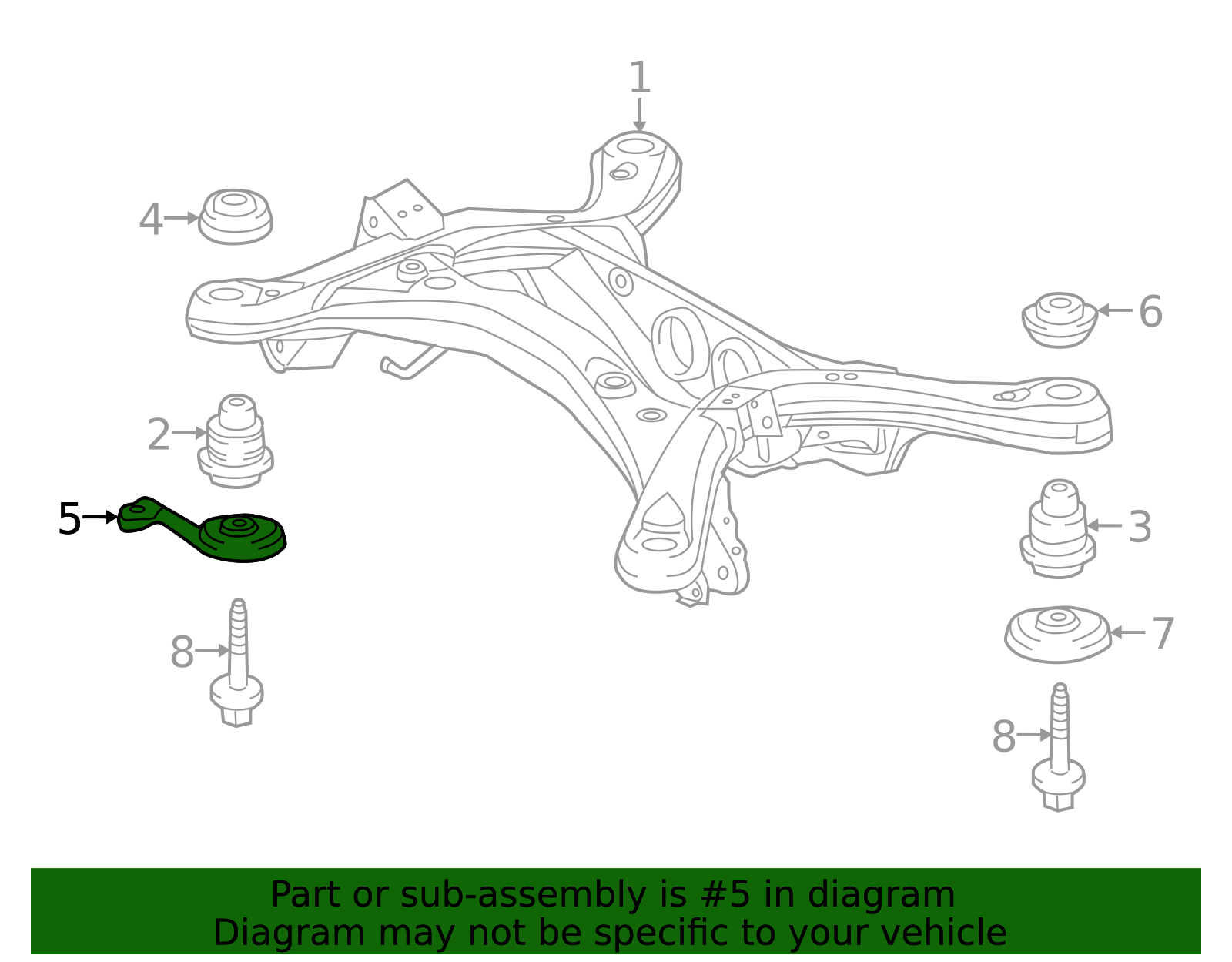 52273-0E050 - High-Quality Suspension Crossmember Stop for AutoNation Parts