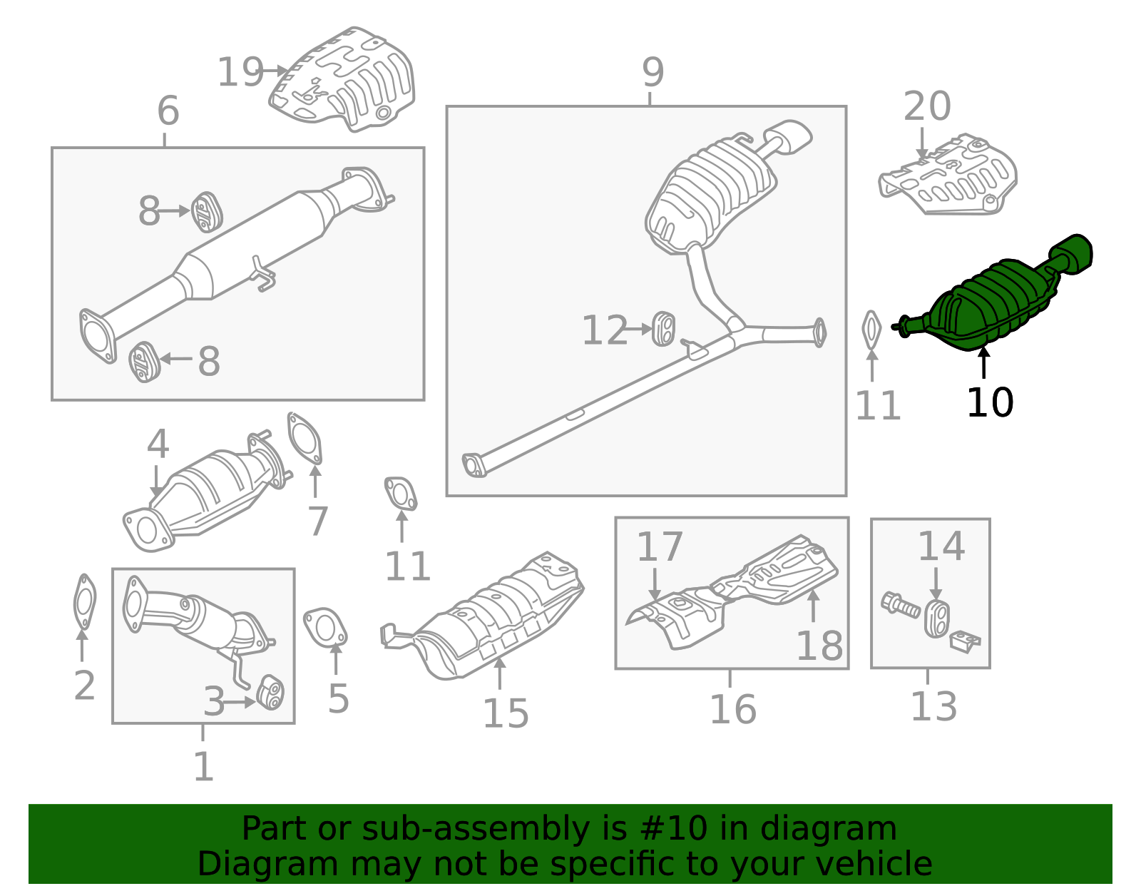 28710-2T360 - Muffler & Pipe 2011-2013 Kia Optima | Kia.Parts Store