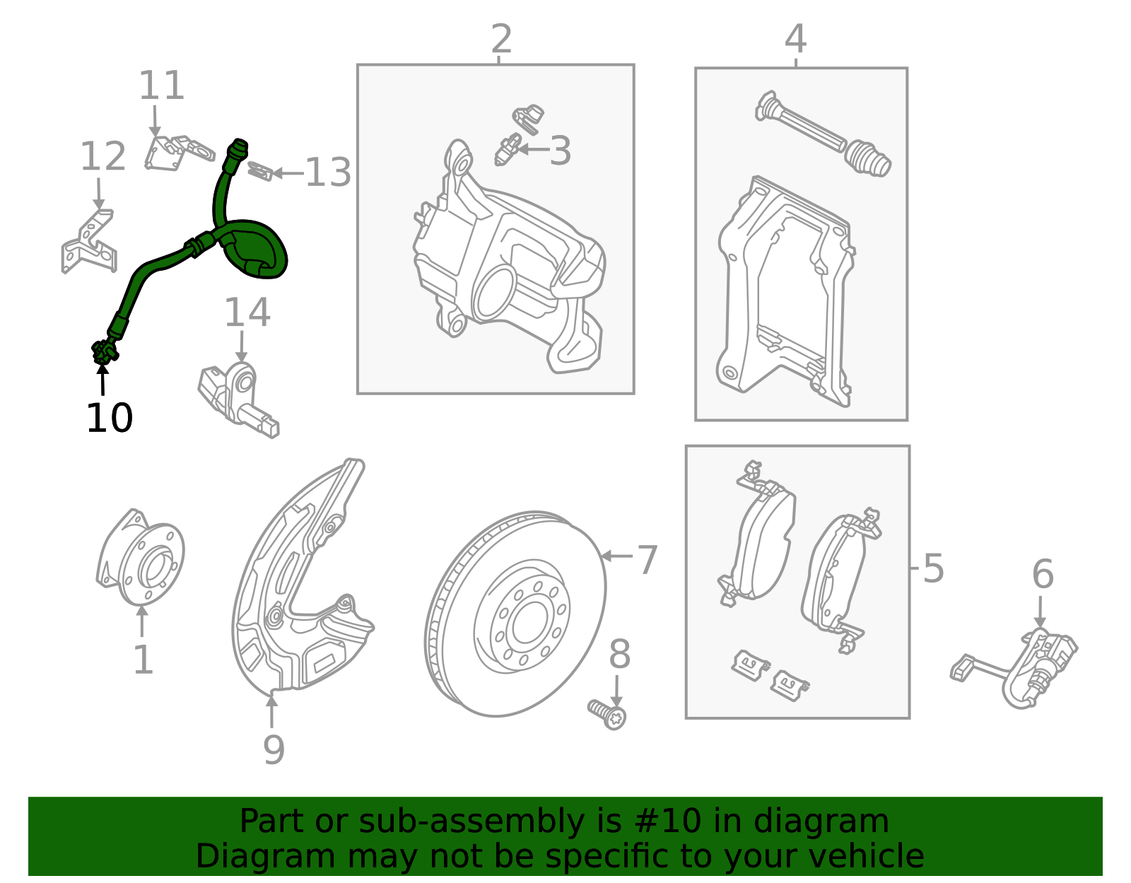 2021-2025 Volkswagen Brake Hose 1EA-611-701-B | QuirkParts