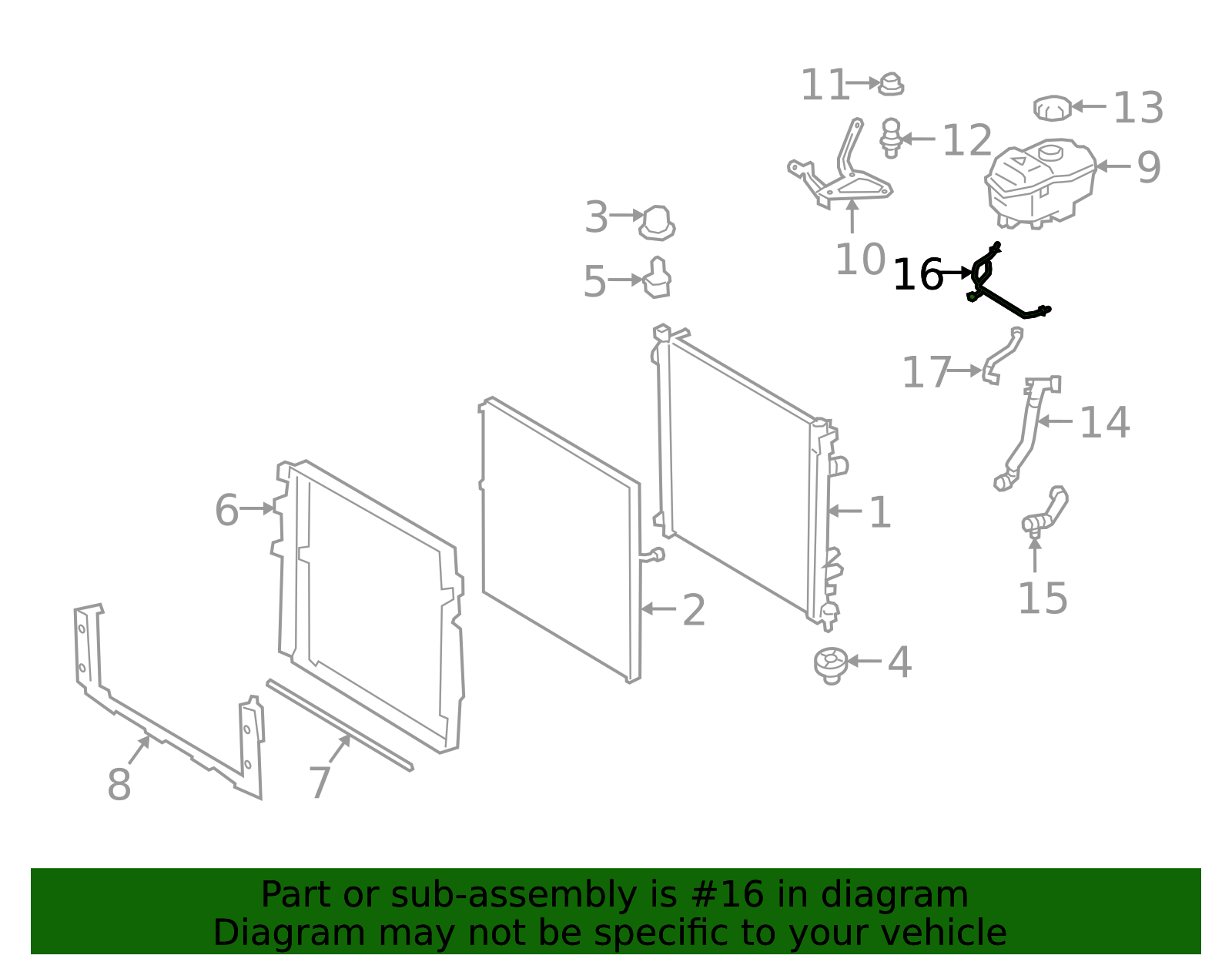 Radiator Hose 463-501-06-00 - Dependable OEM Engine Cooling ...