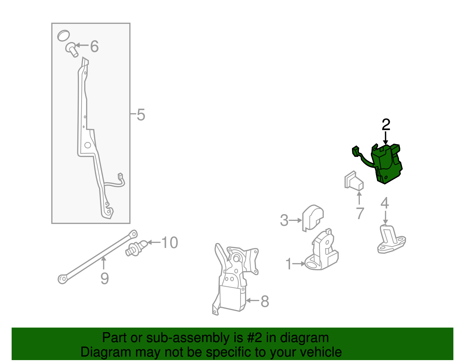 2011-2017 Nissan Quest Lock Assembly 90500-1JB0B | Boro Nissan Parts