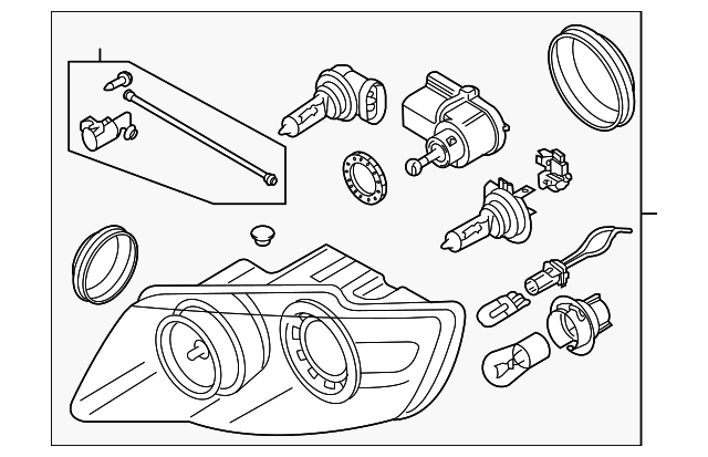 7L6-941-039-B - Headlamp Assembly - 2007-2010 Volkswagen Touareg ...