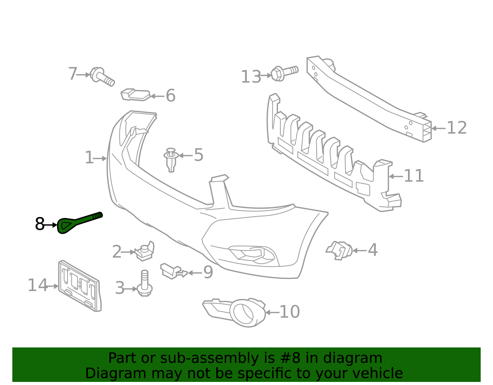 2008-2013 Toyota Highlander Tow Hook 51961-30020 | OEM Parts Online