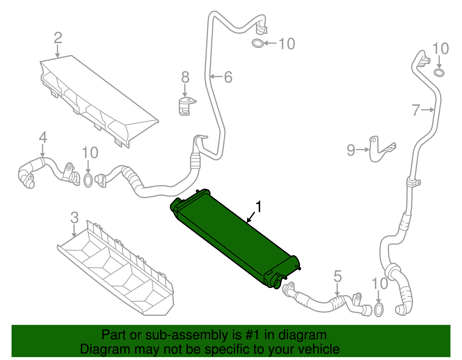 215-500-01-00 - Mercedes-Benz Oil Cooler 2012-2016 Mercedes-Benz ...