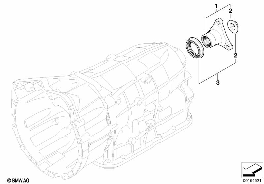 24137581608 - BMW Set, Oil Seal, Output Shaft 2004-2014 BMW ...