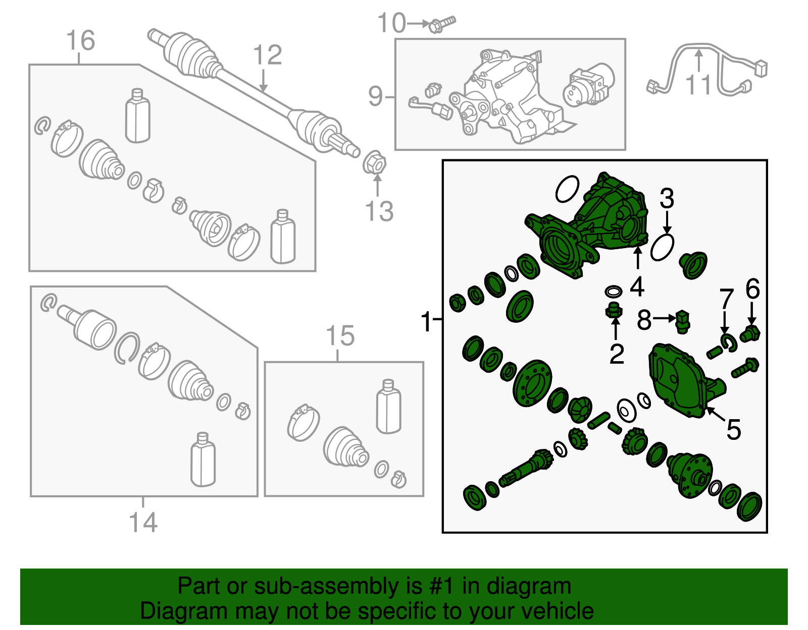 2013-2016 Hyundai Differential Assembly 53000-3B500 | OEM Parts Online