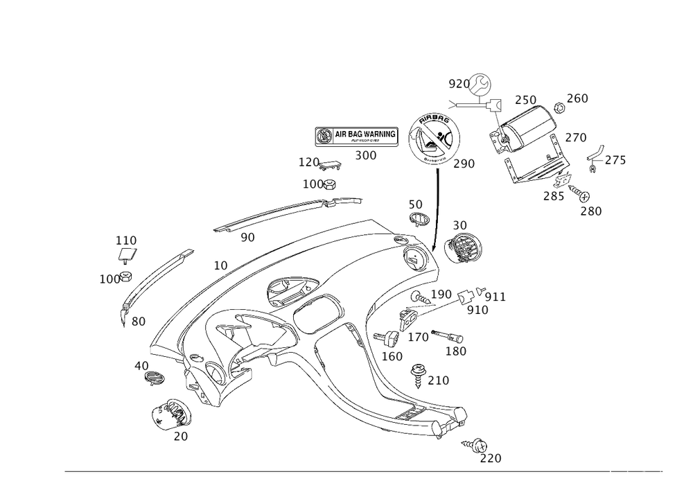 1994-2012 Mercedes-Benz Closure 230-680-04-84 | MB OEM Parts