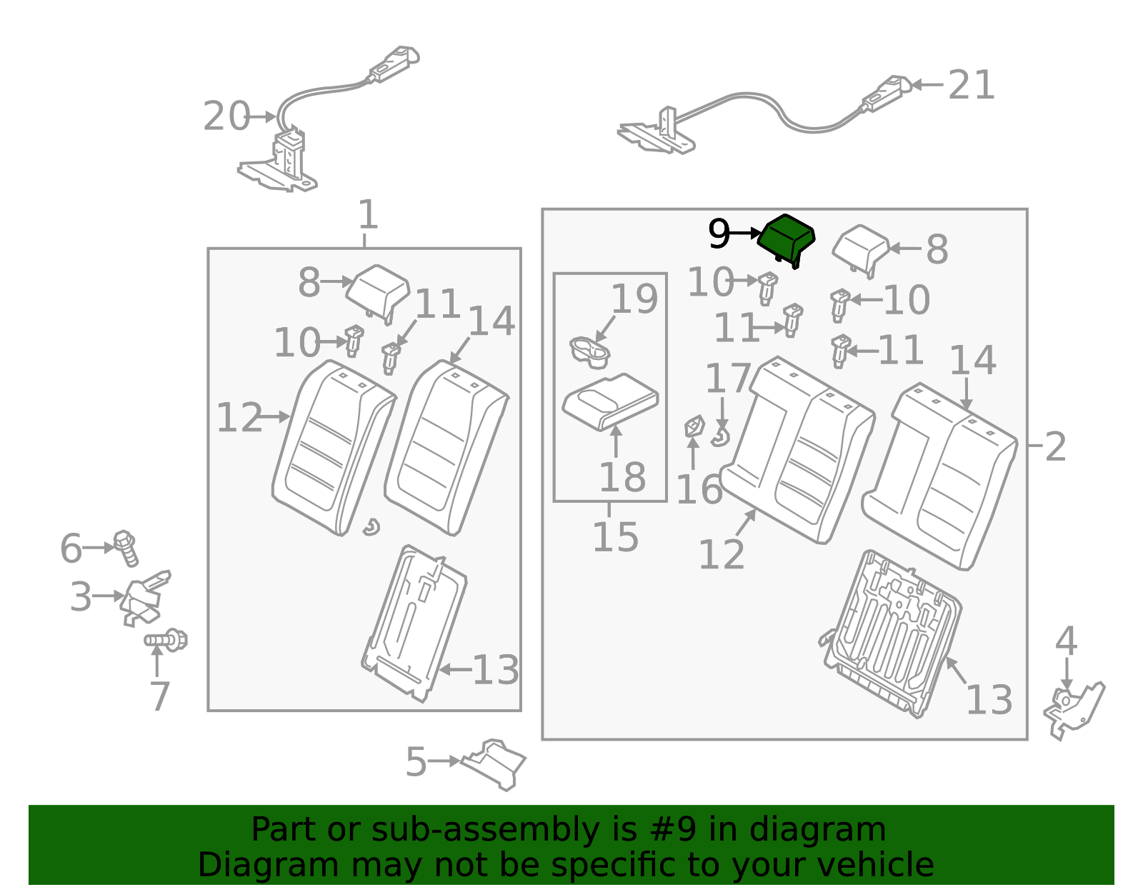 BDGF-88-340-02 - High-Quality Headrest, Center for 2019-2020 Mazda 3 ...