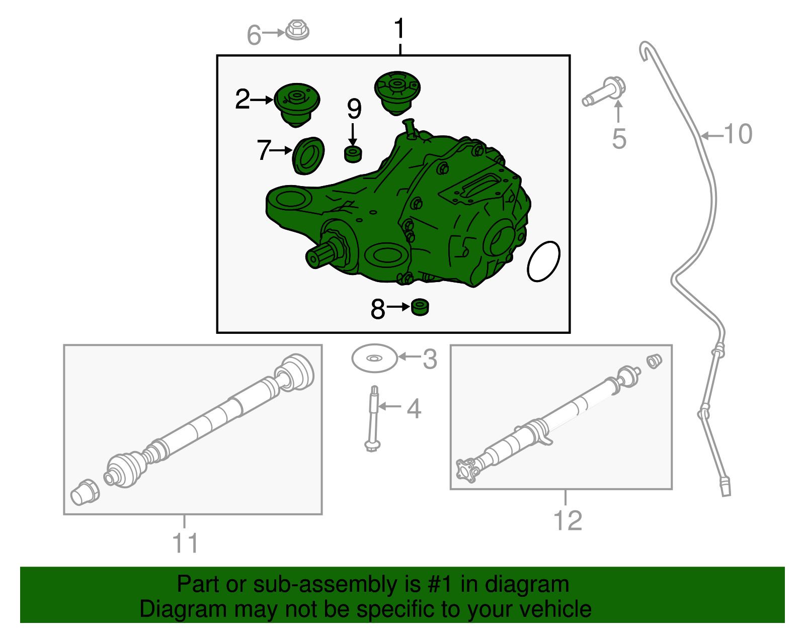 Genuine OEM Carrier Assembly Part# LR161848 Fits 2017-2022 Land Rover ...