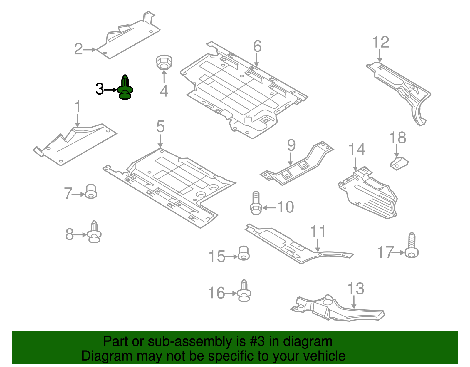 8E0-825-267 - Stone Guard Rivet 2008-2025 Audi | Audi OEM Parts