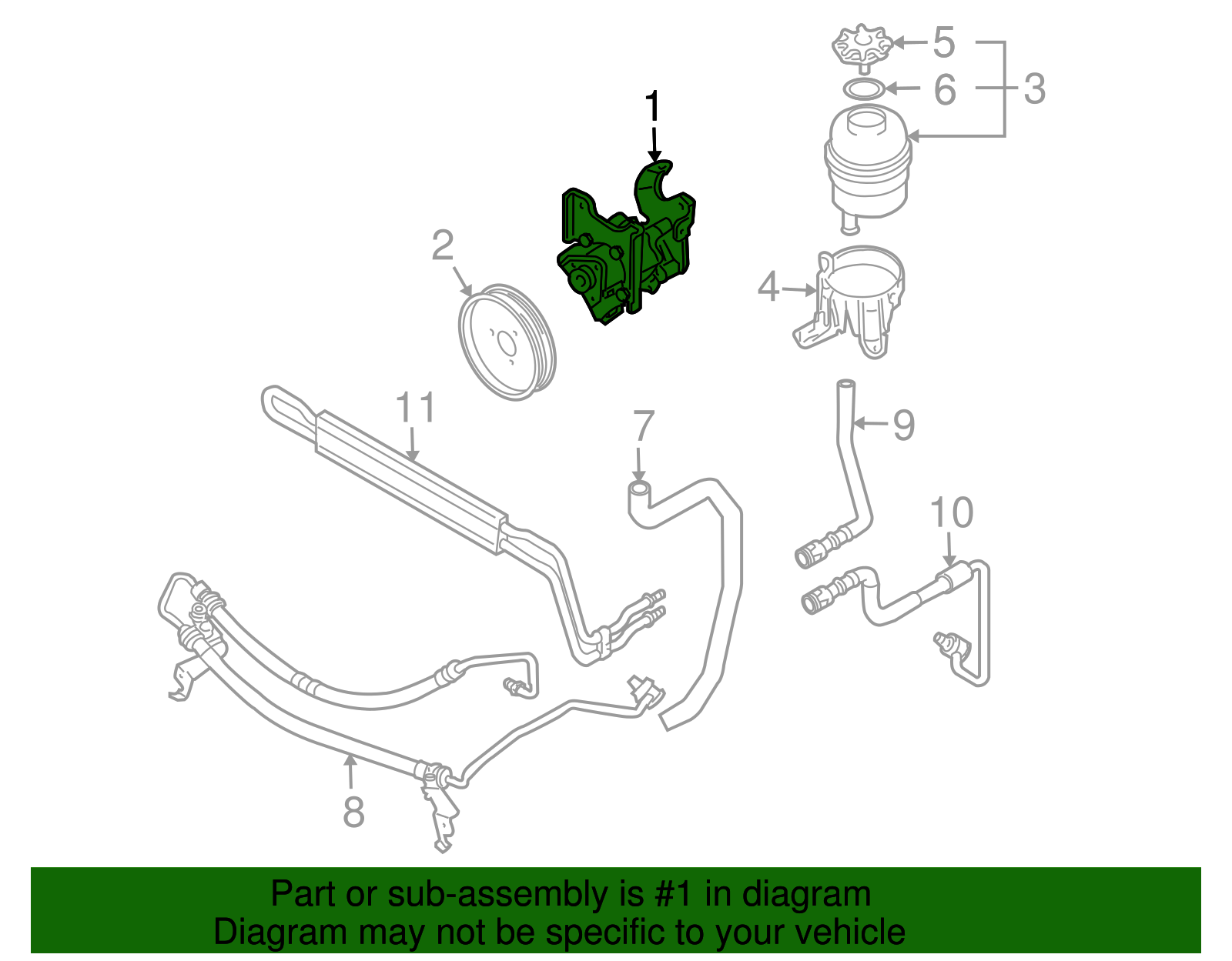 32413450590 - 2008-2010 BMW X3 Power Steering Pump (32-41-3-450-590 ...