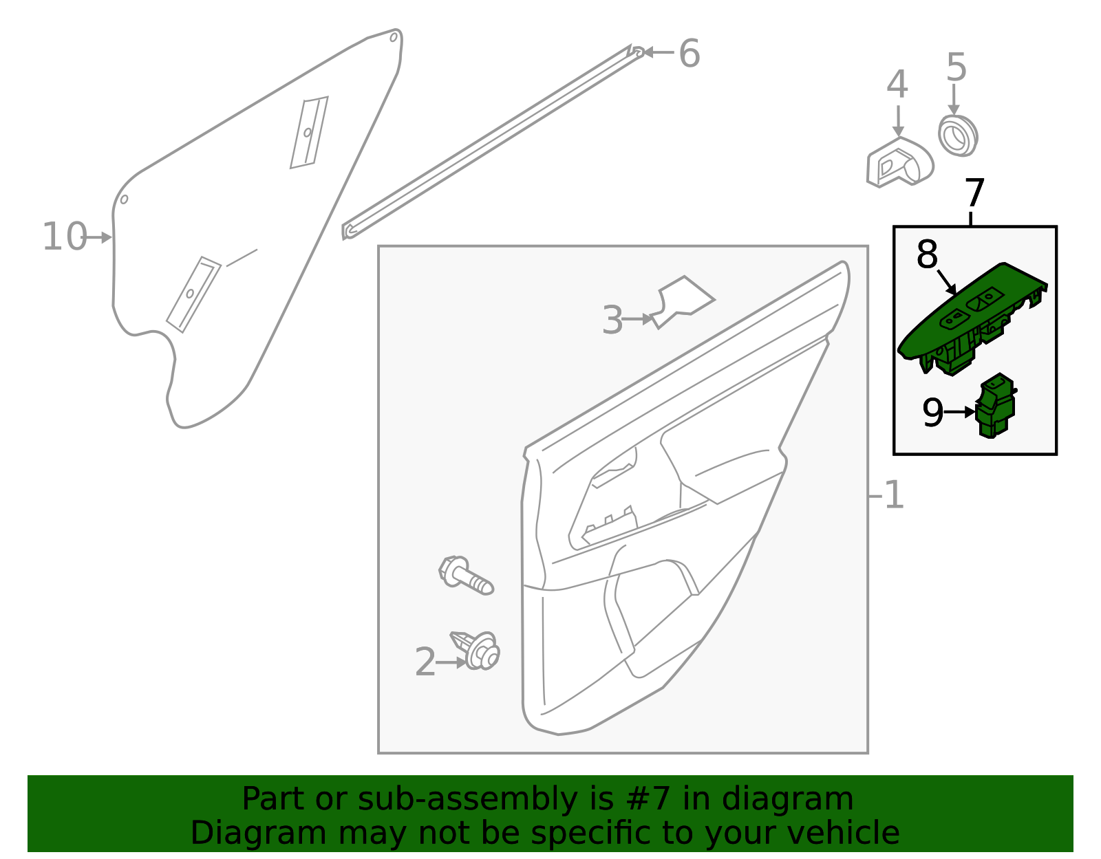2011-2017 Kia Sportage Door Window Switch - Driver's Side (LH) 93580 ...