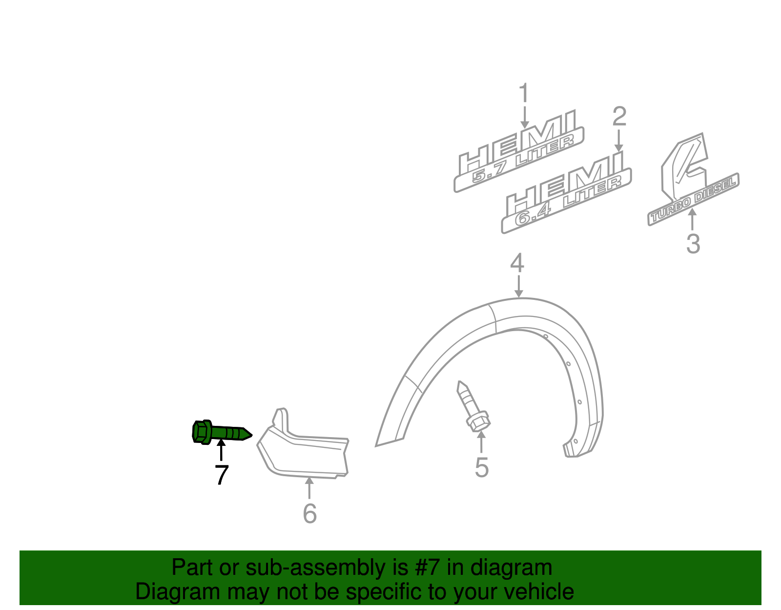 2009-2024 Mopar Push Pin 06509135AA | Mopar Parts Canada