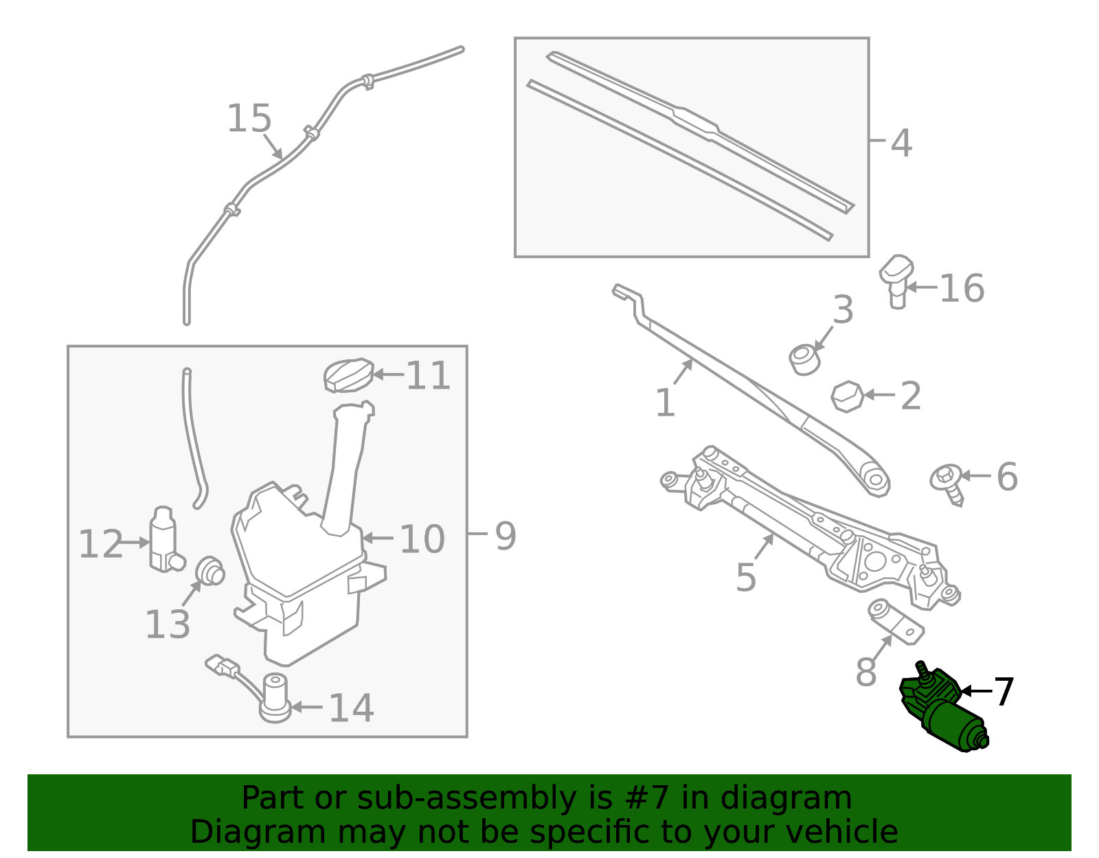 2015-2019 Hyundai Sonata Wiper Motor 98110-C2000 | MotorMotor