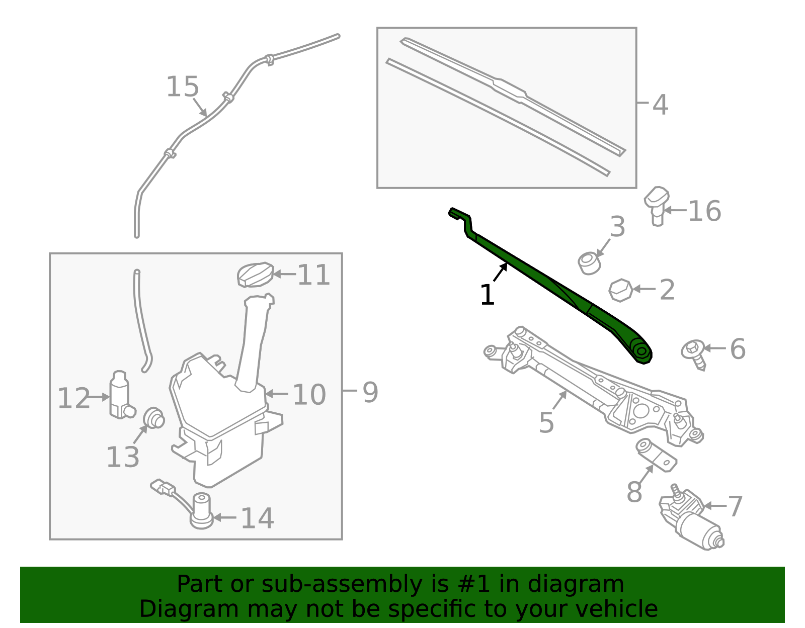 98321-C1000 - High-Quality Windshield Wiper Arm for 2015-2019 Hyundai ...