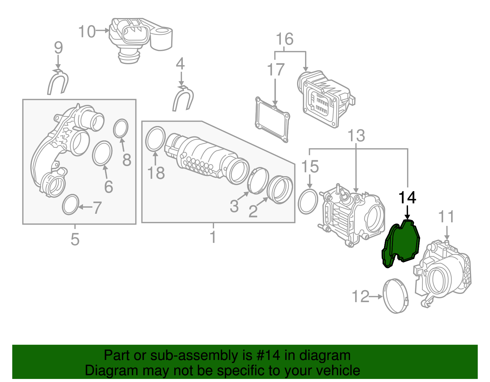 Genuine Front Resonator Gasket for 2016-2022 Volvo | Part# 32222166 ...