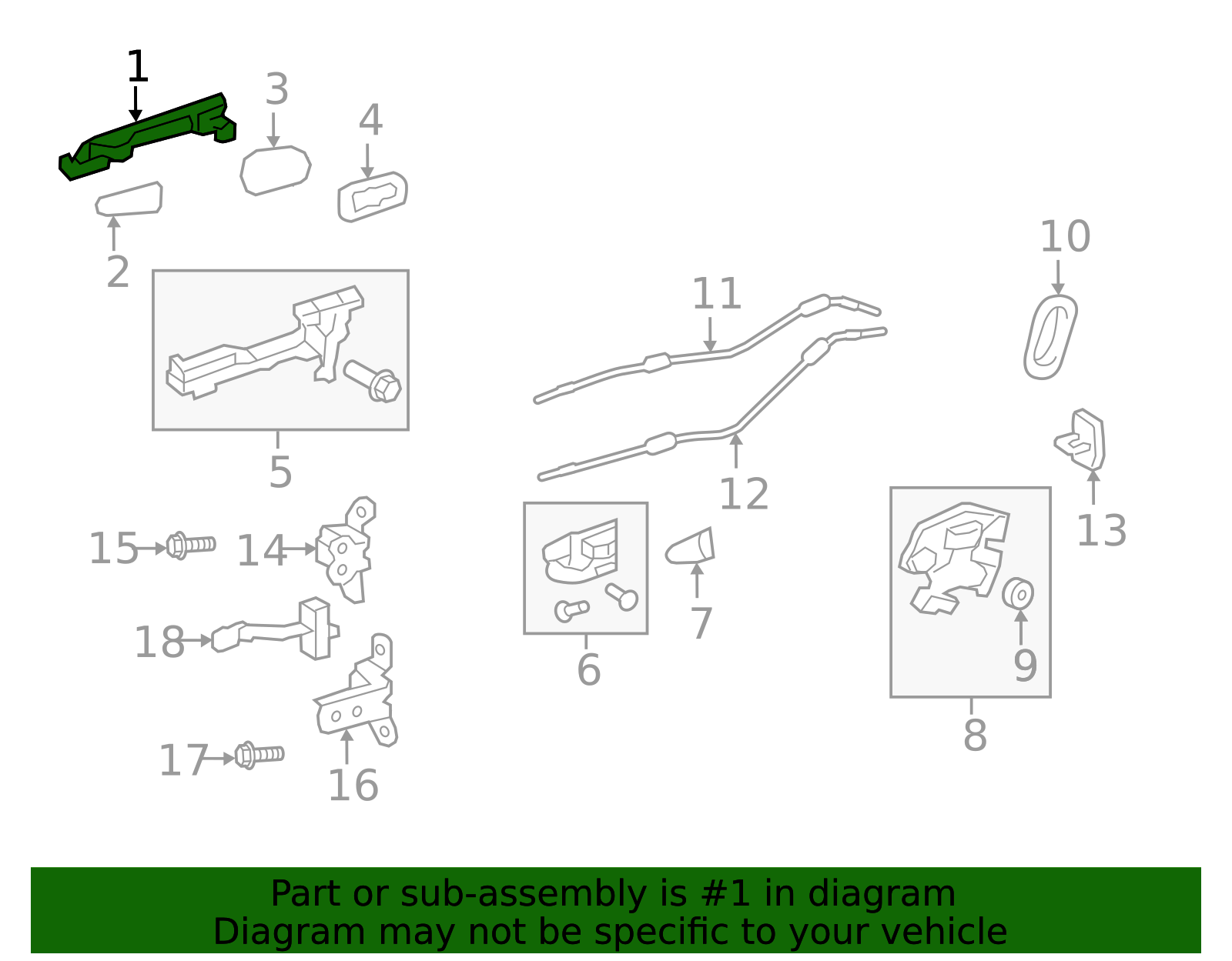 69211-06090-J4 - Handle Outside - 2014-2017 Toyota Camry | Toyota Parts ...