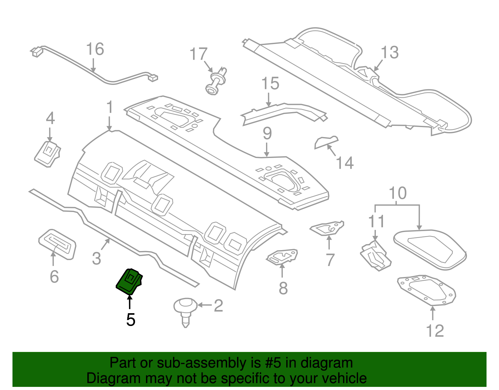 31484477 - Center Cover - 2017-2020 Volvo S90 | Volvo OEM Parts Direct