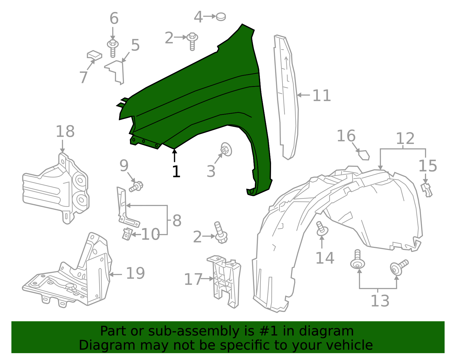 2019-2025 Chevrolet Fender 84502611 GM | GMPartsDirect.com