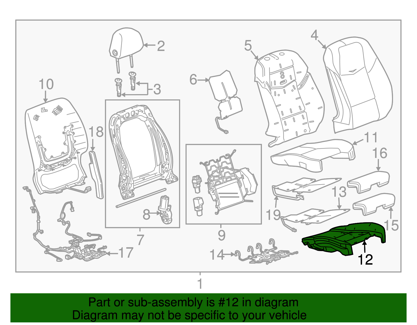 2015-2019 Cadillac ATS Passenger Side Airbag Front Passenger Presence ...