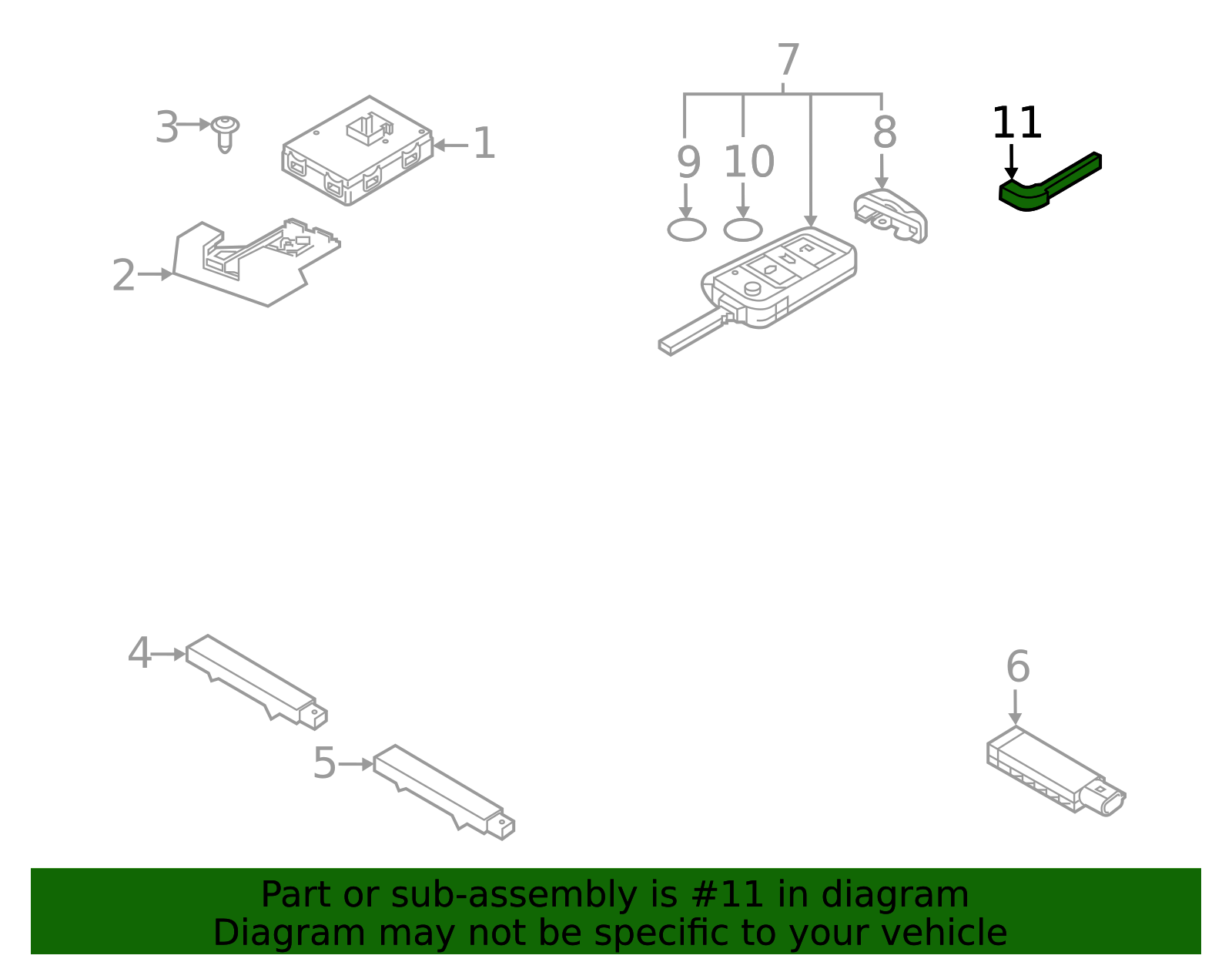 2019-2025 Volkswagen Key 3G0-937-048-AIF | Volkswagen Parts Plus