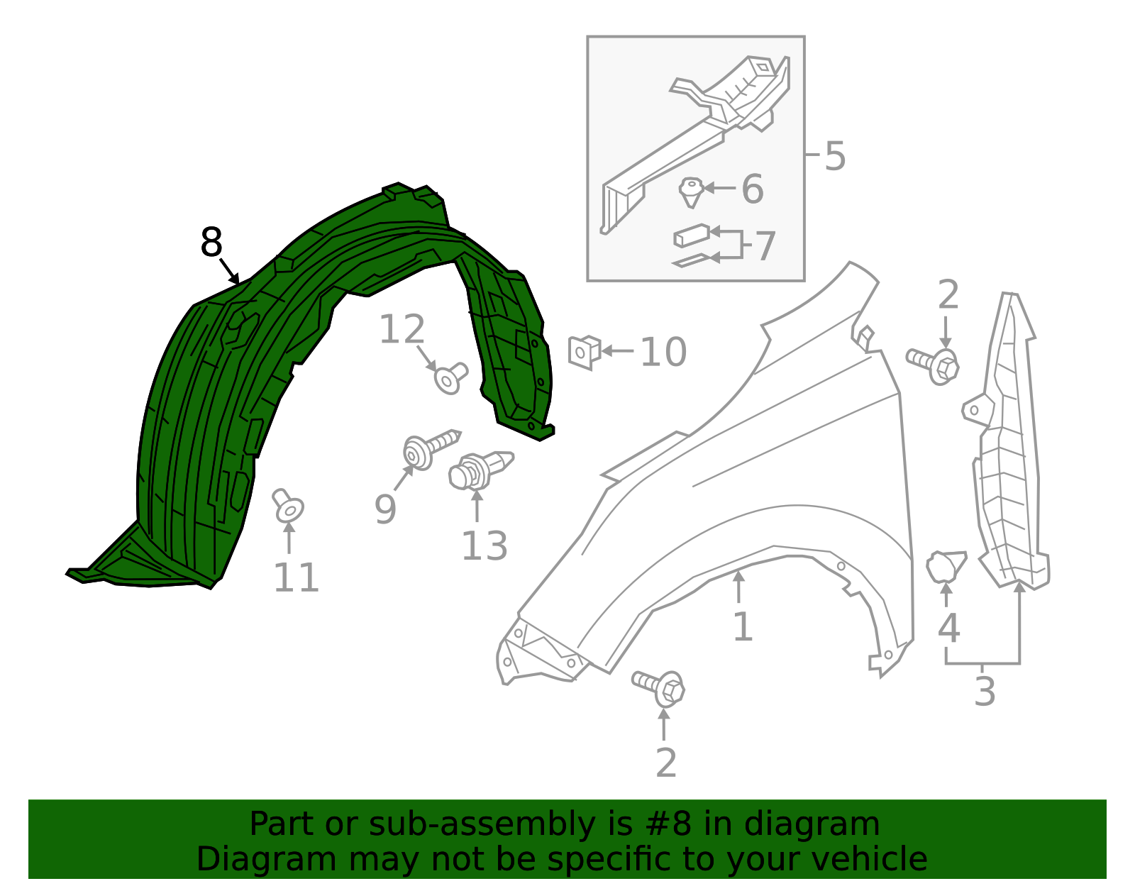 2017-2022 Honda CR-V Fender Liner 74100-TLA-A00 | Cheaper Honda Parts