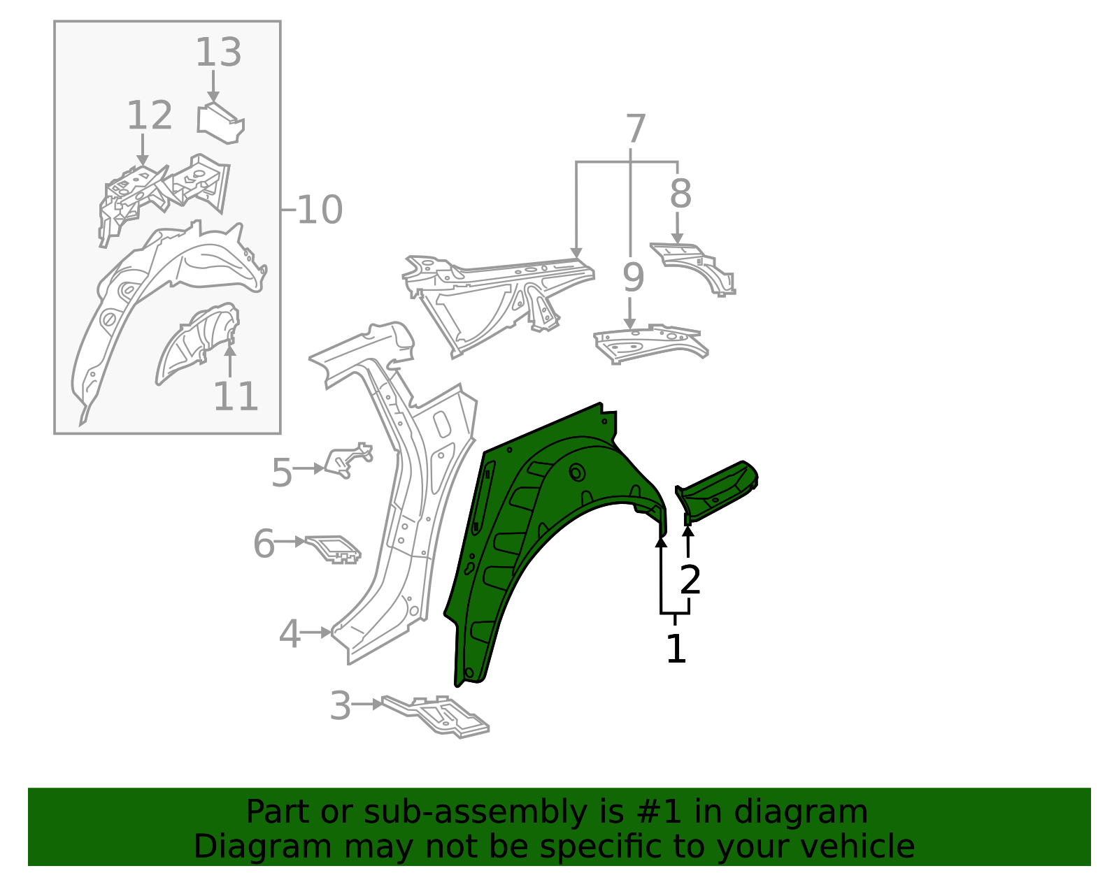 8W6-809-409-TA - Outer Wheelhouse 2018-2025 Audi | Audi OEM Parts