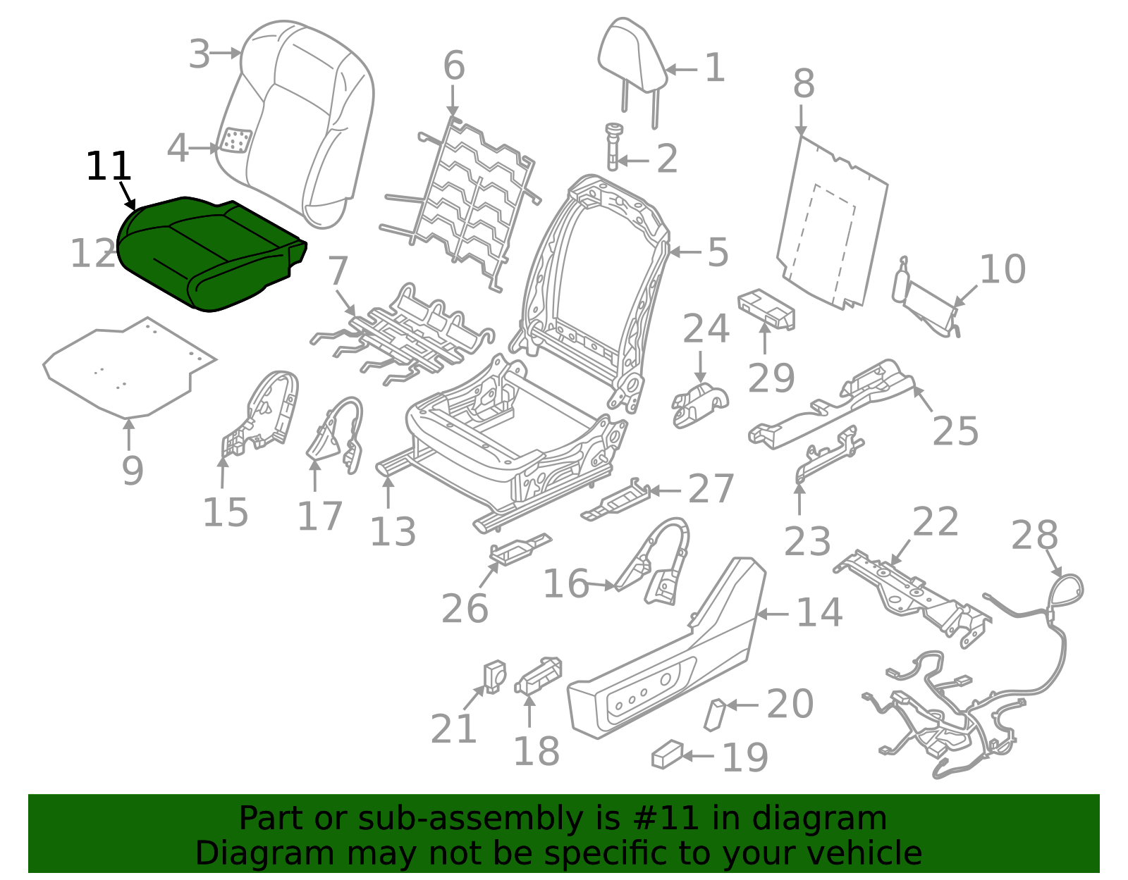 2021-2022 Nissan Rogue Cushion Cover 87370-6RE1B | Nissan RVA