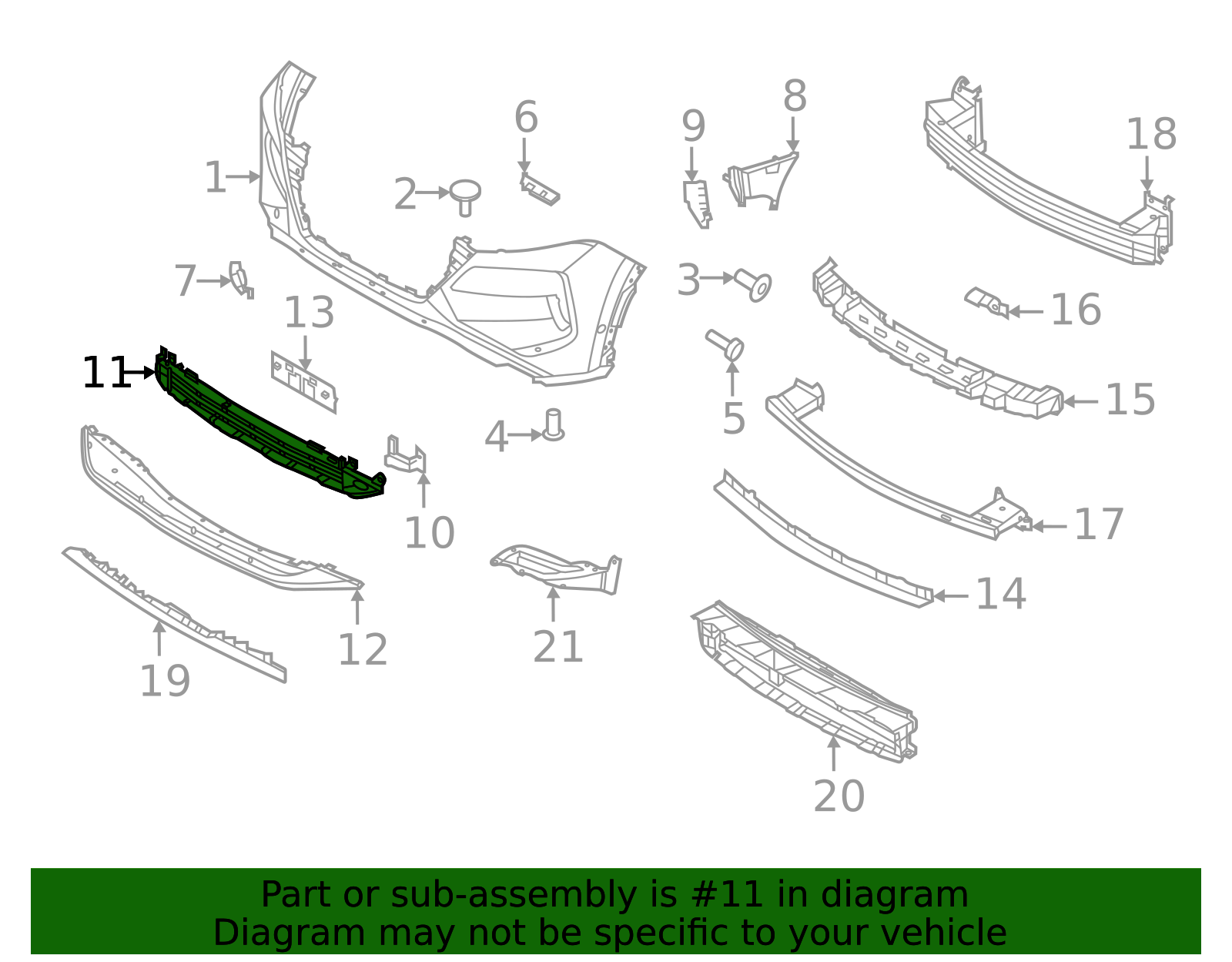 62254-6RA0A - Lower Grille Official Nissan Parts Store