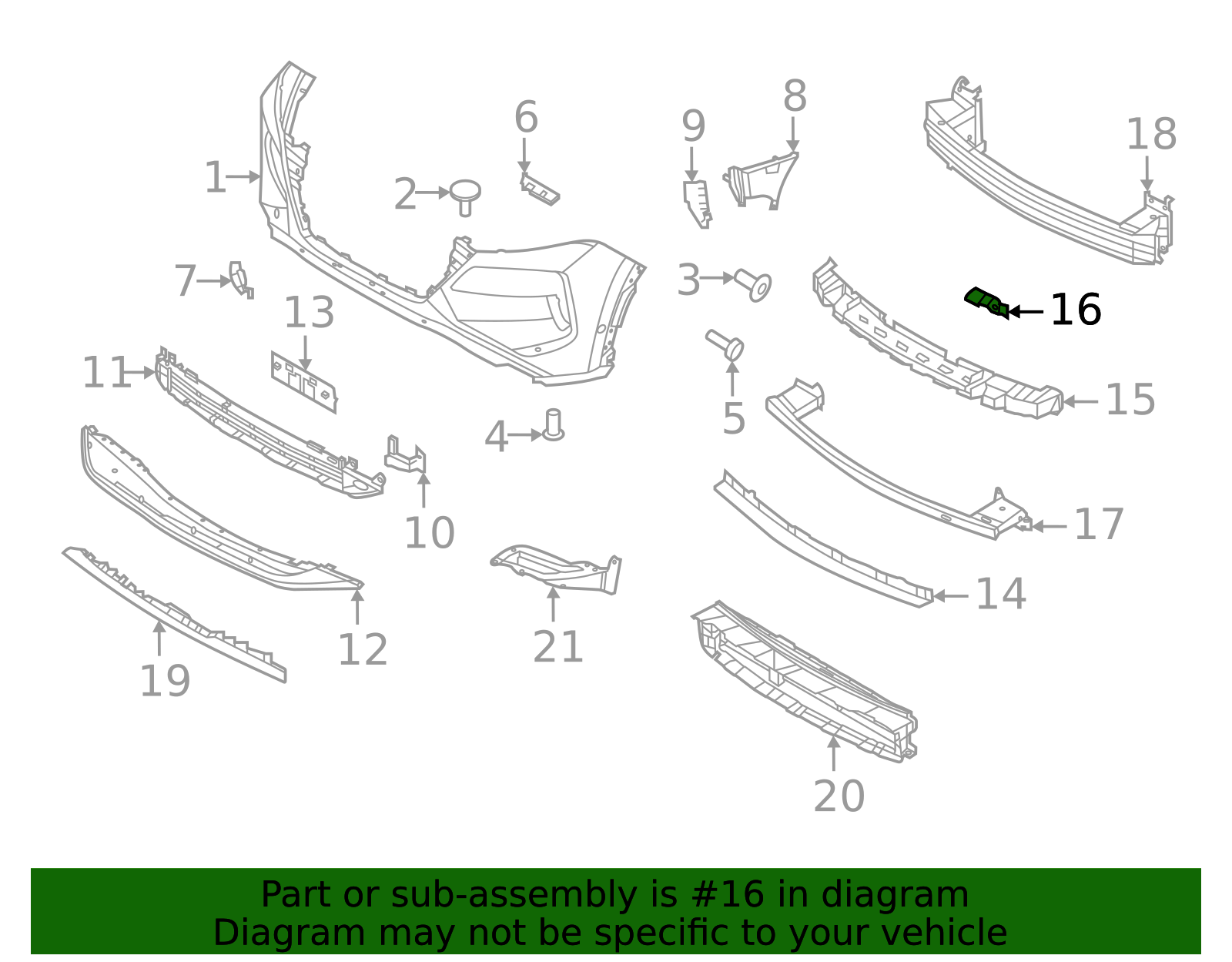 2021-2023 Nissan Rogue Upper Absorber Retainer 62243-6RA0A | Bill Kay ...