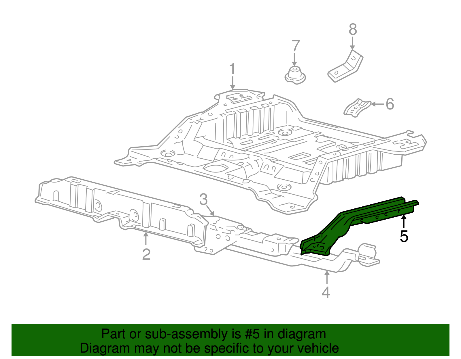 Hyundai - 65720-25350 - Rail - 2002-2005 Hyundai Accent | OEM Hyundai ...