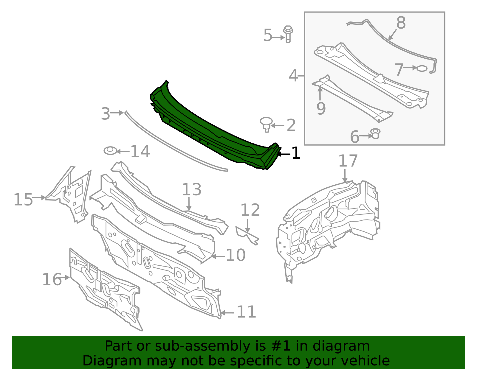 66862-1AT0A - High-Quality Cowl Cover for 2009-2014 Nissan Murano ...