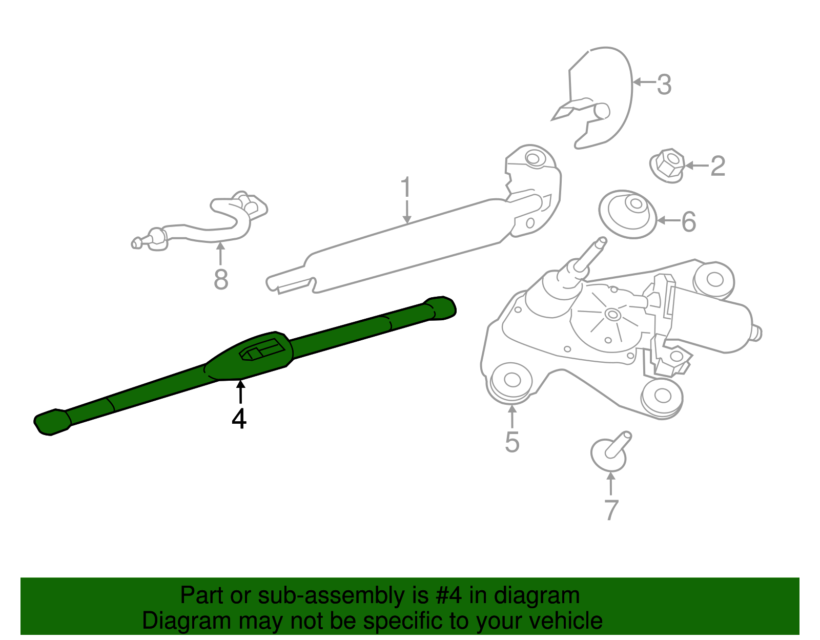 2017-2025 Jaguar F-Pace Back Glass Wiper Blade T4A6078 | OEM Parts Online
