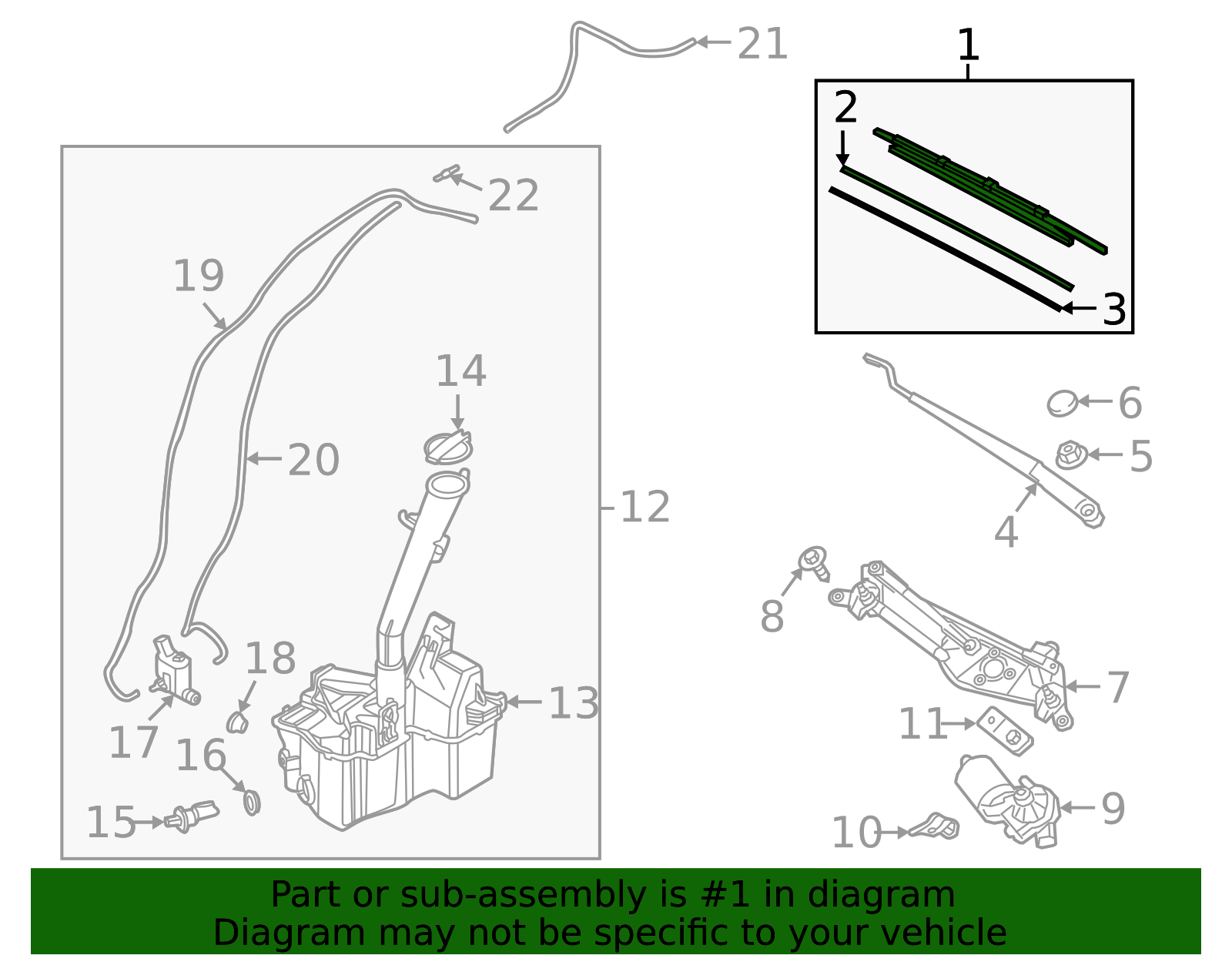 2022-2025 Hyundai Tucson Wiper Blade 98360-H5000 | OEM Parts Online