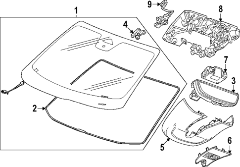 Glass - Windshield for 2025 Chevrolet Blazer EV | GMPartsDirect.com