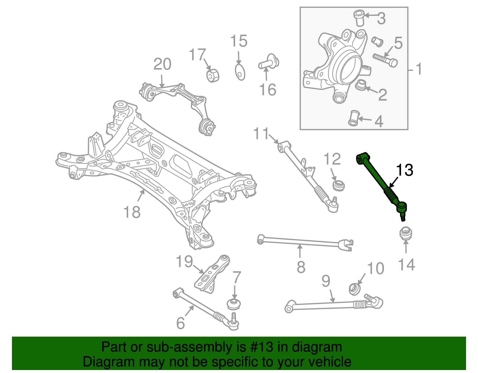 2004-2008 Mazda RX-8 Rear Upper Control Arm F151-28-600A | Mazda Parts Deals