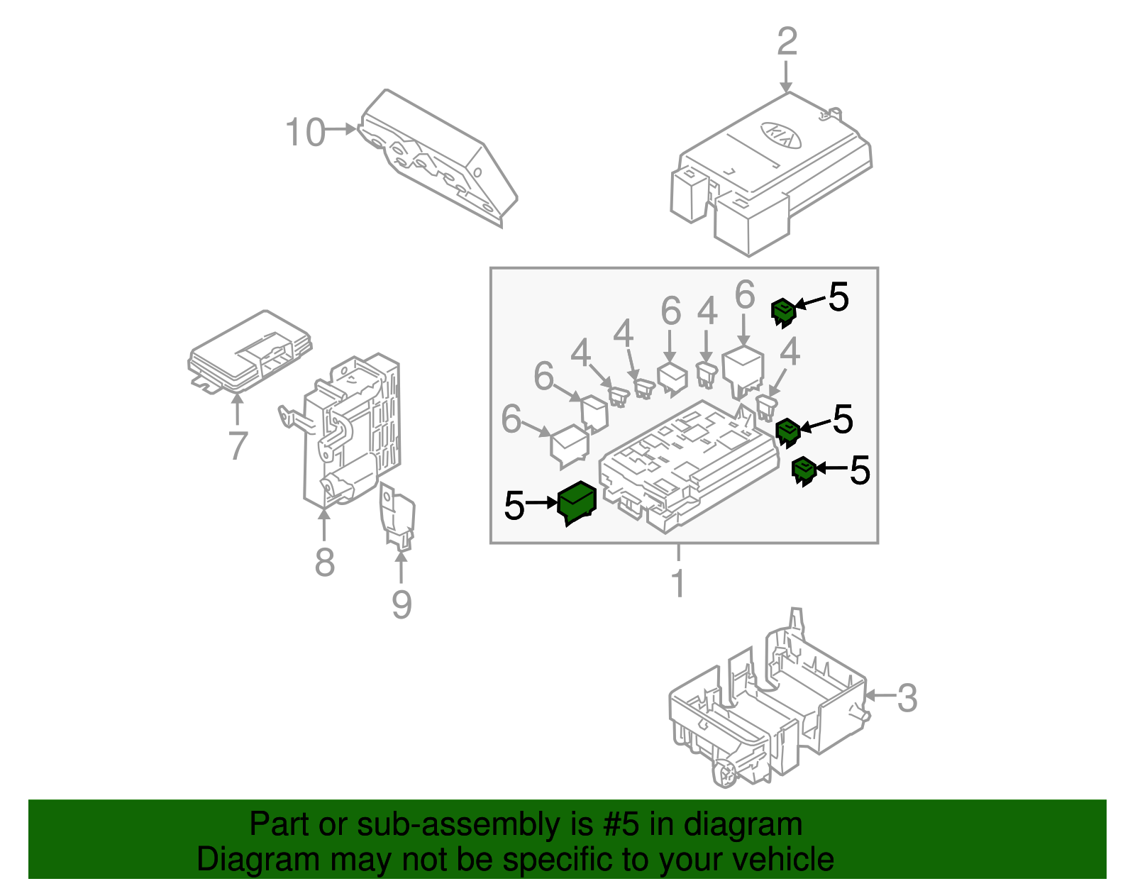 18980-04806 - Fuse 2005-2010 Kia Sportage | Kia.Parts Store