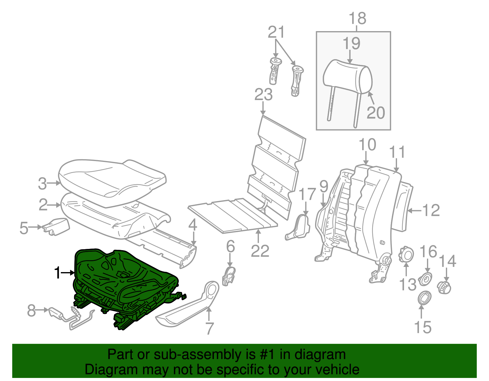 8D0-881-107-C - Lower Seat 1998-2001 Volkswagen Passat | Wolfsburg ...