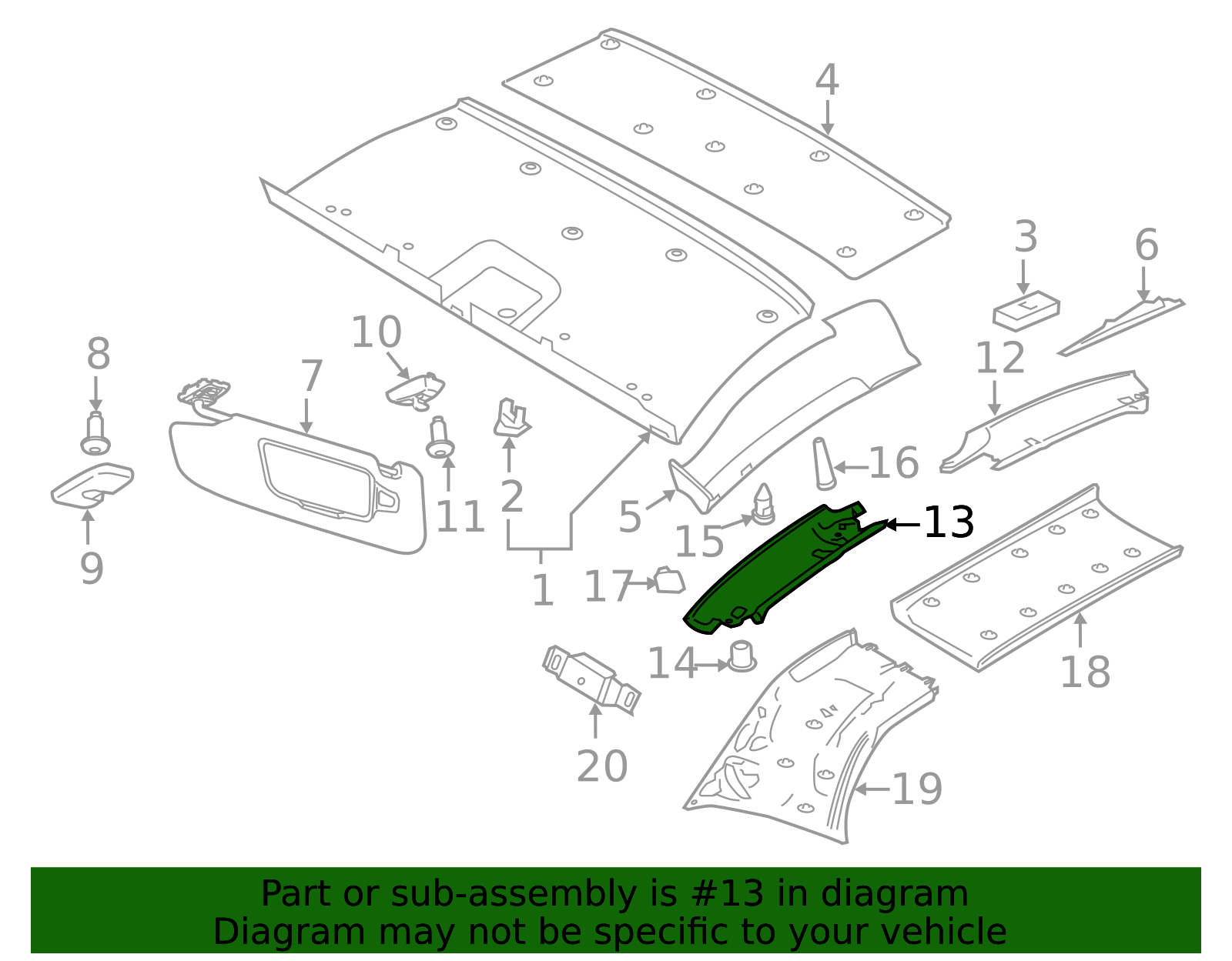 991-555-059-13-OT3 - High-Quality Roof Opening Trim for AutoNation Parts