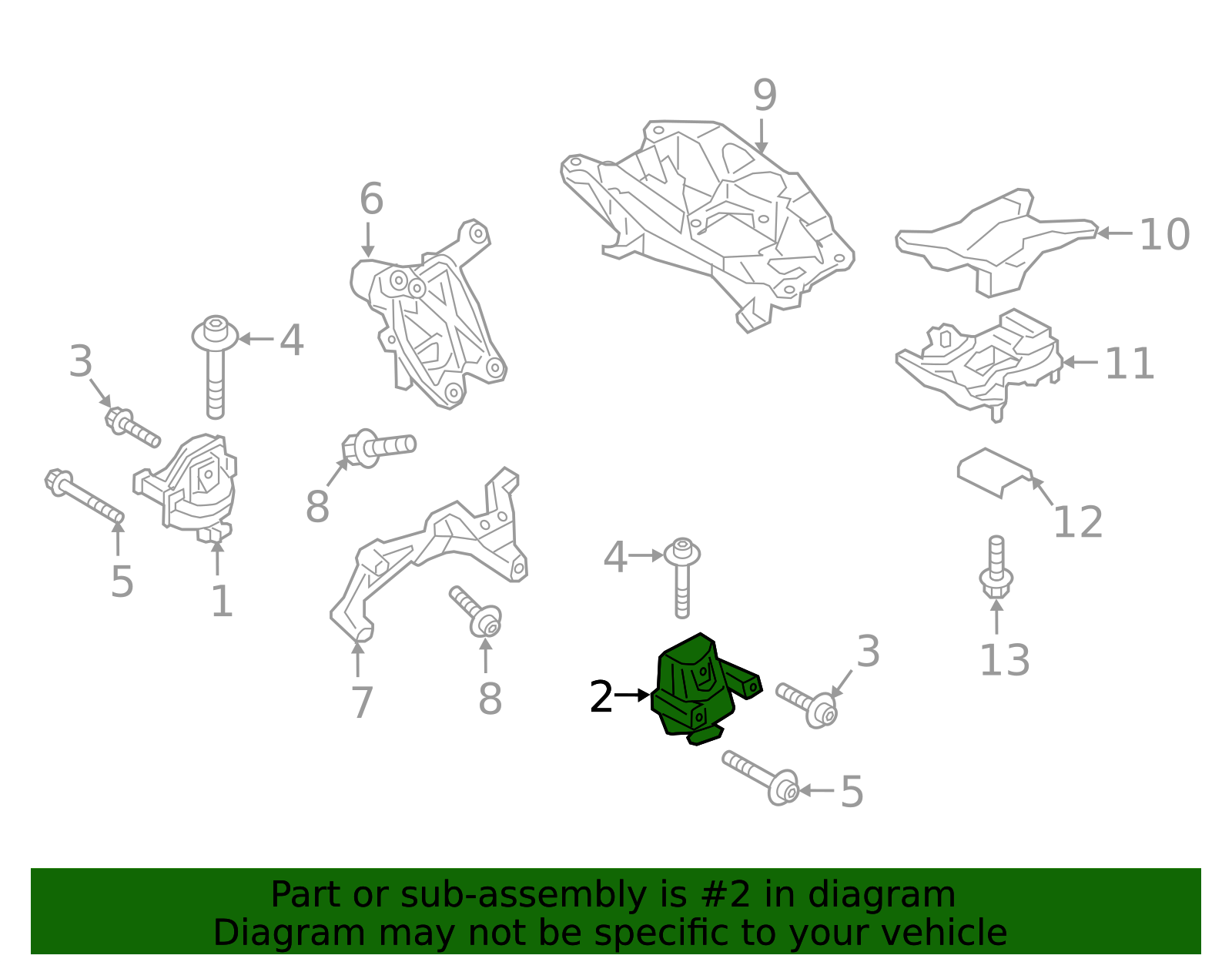 2019-2025 Audi Motor Mount 4M0-199-371-HA | OEM Parts Online