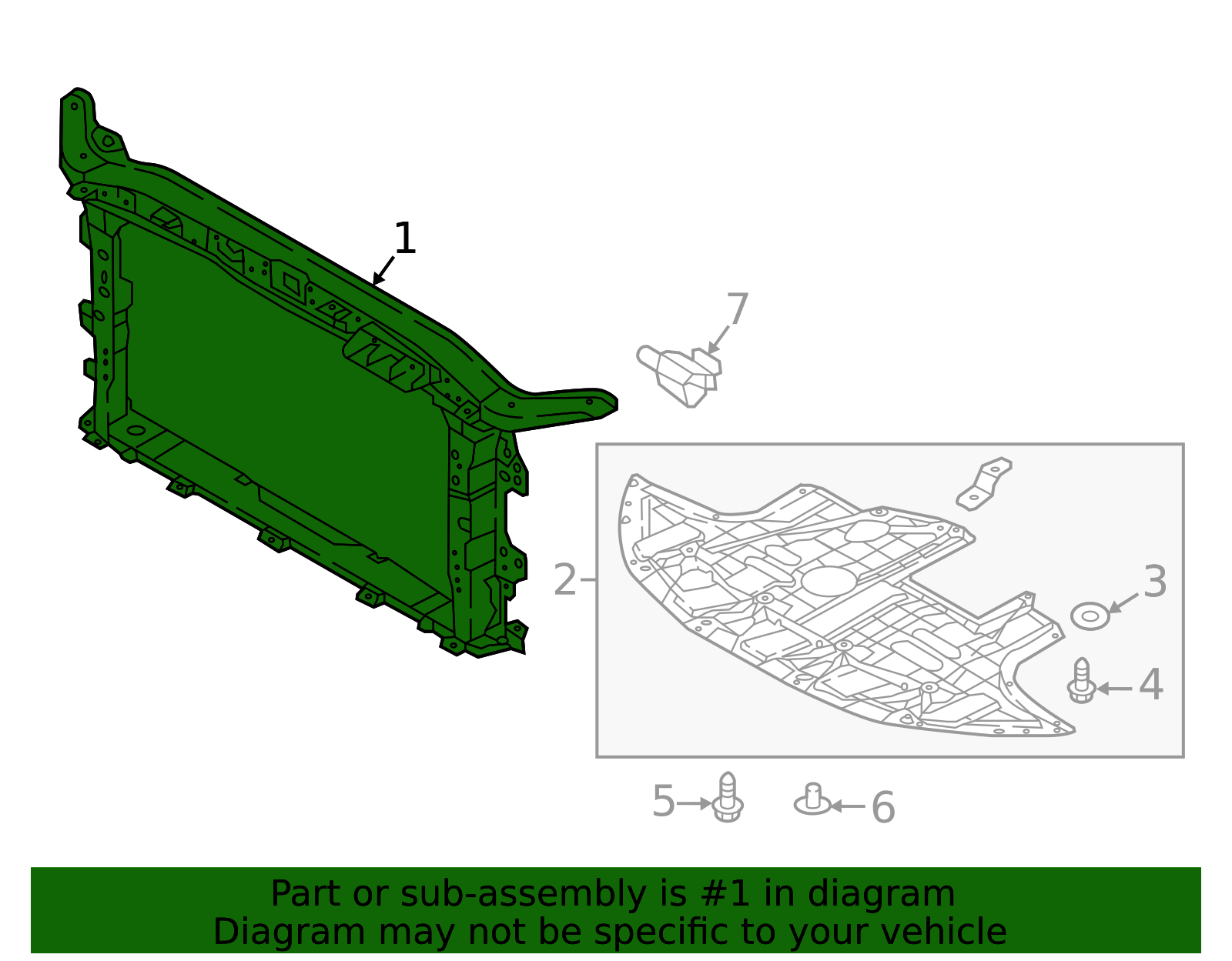 2019-2020 Hyundai Elantra Radiator Support 64101-F3500 | QuirkParts