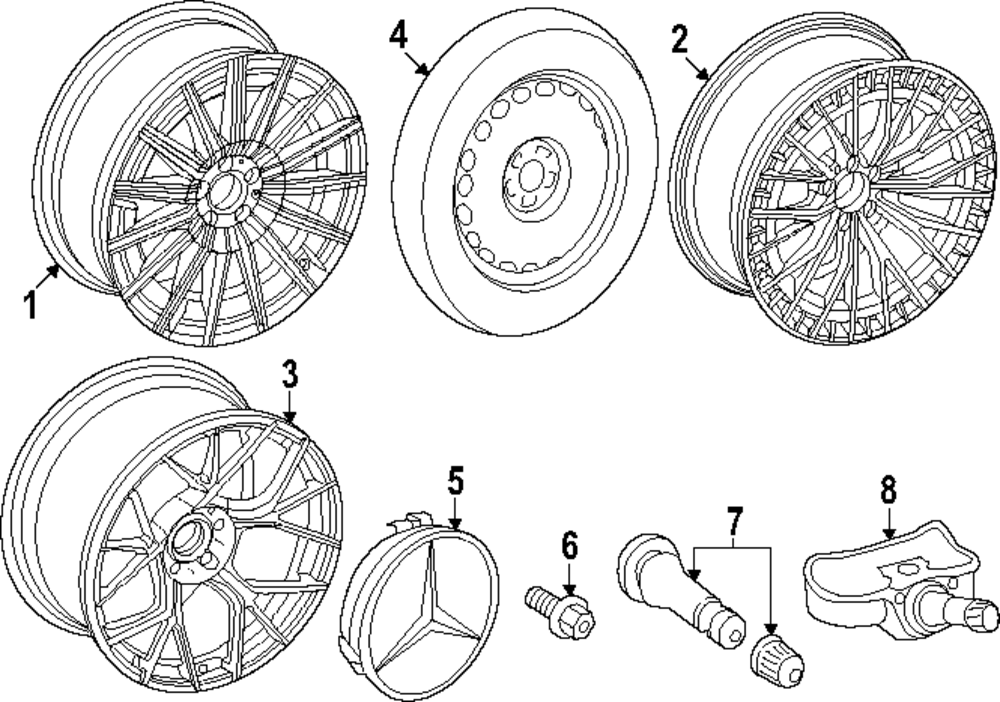 Exchange Spoke Wheel 236-401-24-00-7X23 | Benz Parts Online