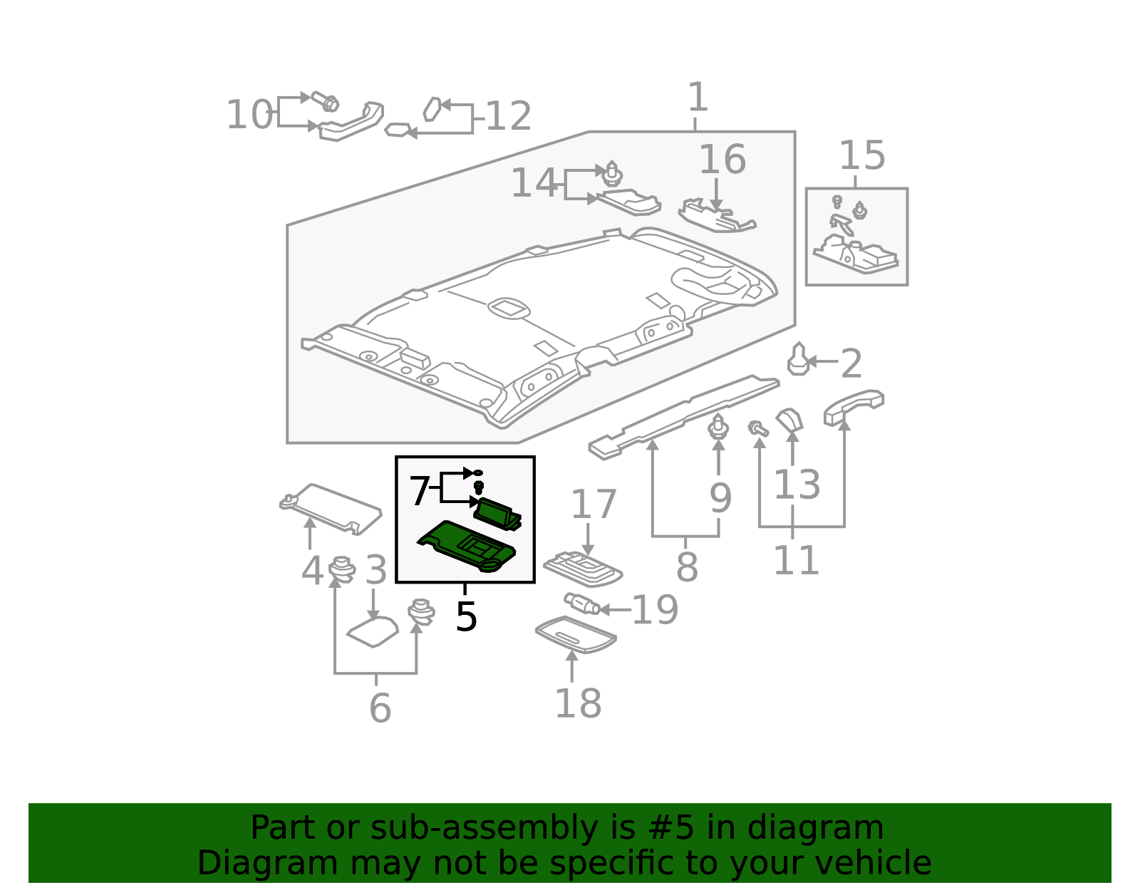 83280-SLN-A02ZA - Sun-Visor Assembly L *NH220L* (Mirror) (Clear Gray ...