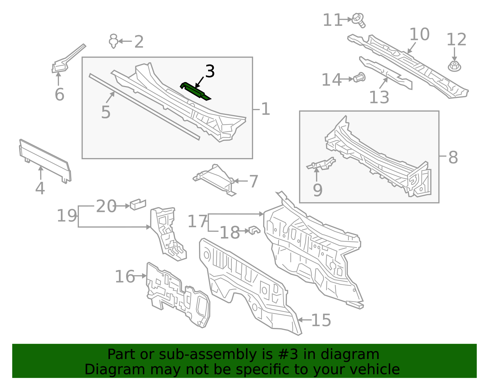 2021-2024 Toyota Venza Vent Louver 55783-48080 | Toyota Parts Center