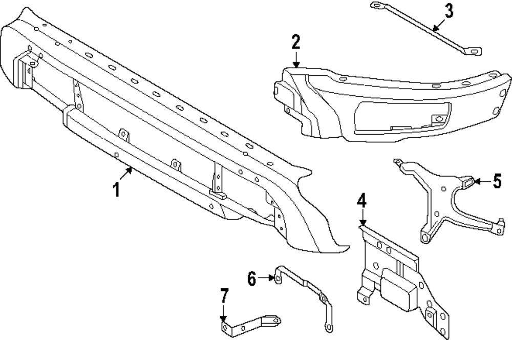 2021-2025 Ford F-150 Bumper Face Bar Bracket ML3Z-17C886-G | OEM Parts ...